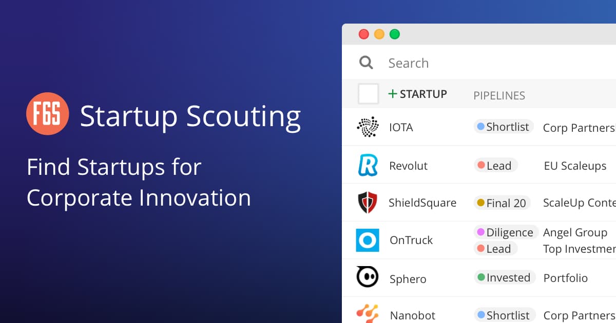 Scout startups from 4 million innovative startups and founders at F6S ...