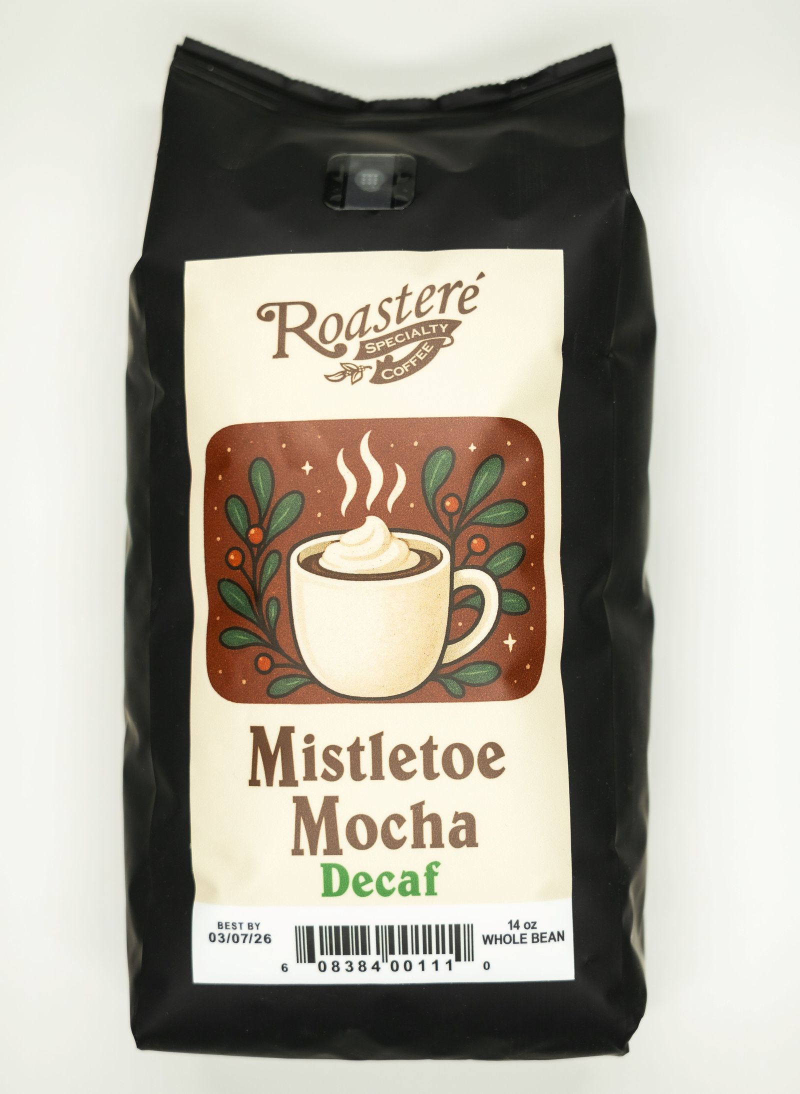 Treasure Valley Coffee | Specials - Mistletoe Mocha Decaf Whole Bean 14oz