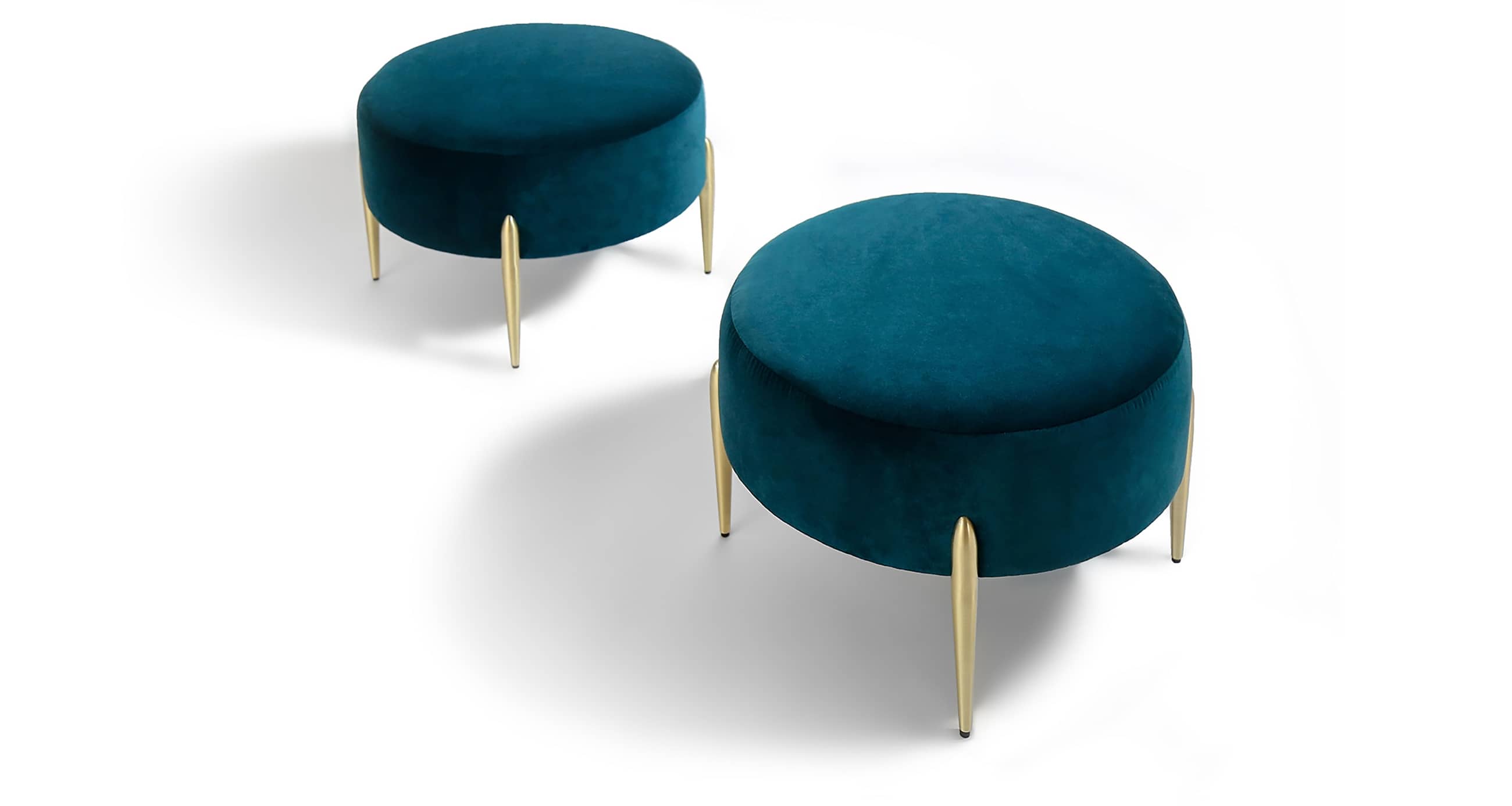 Decked Out Small Round Ottoman