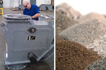 Aggregate Diverter Handling Silica Sand | Vortex