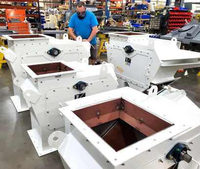 Vortex Aggregate Diverter to Handle Grain at Poultry Facility | Vortex