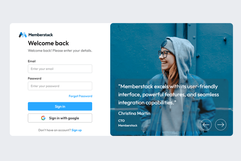 Modern Login Form | Free Webflow Component