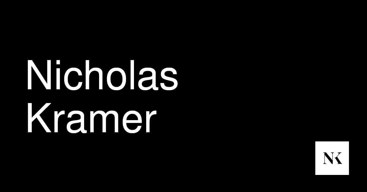 Nicholas Kramer | Writing