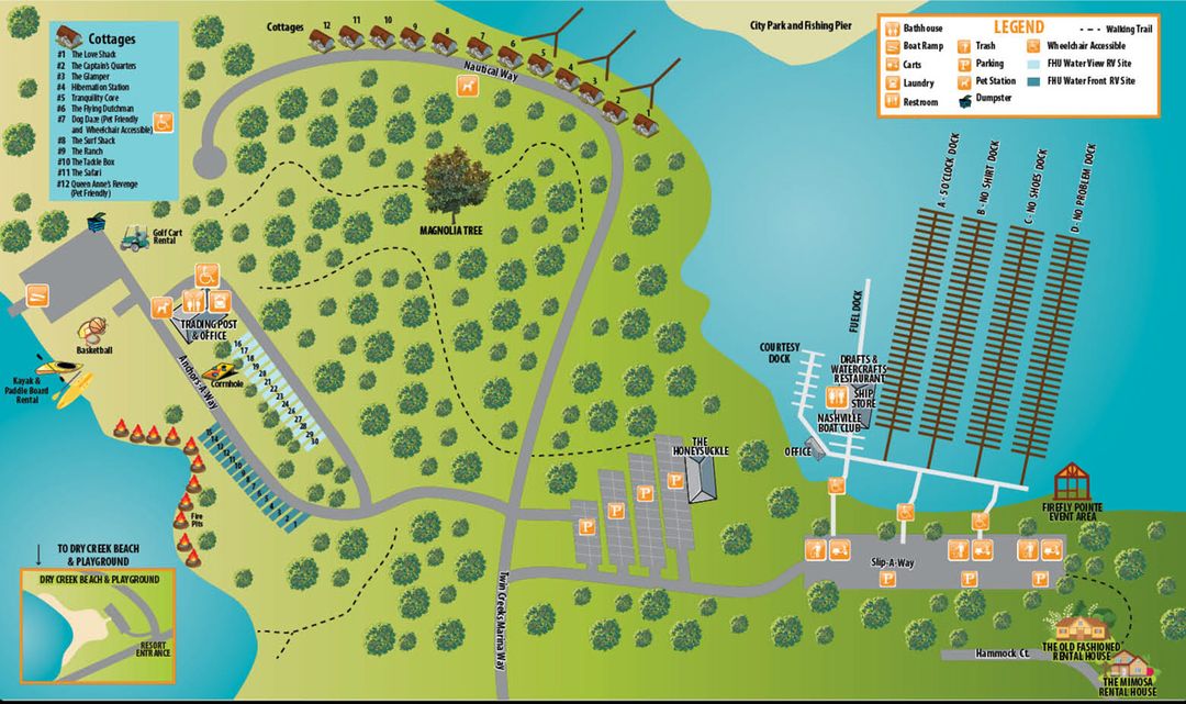 Property Map of Twin Creeks Marina & Resort