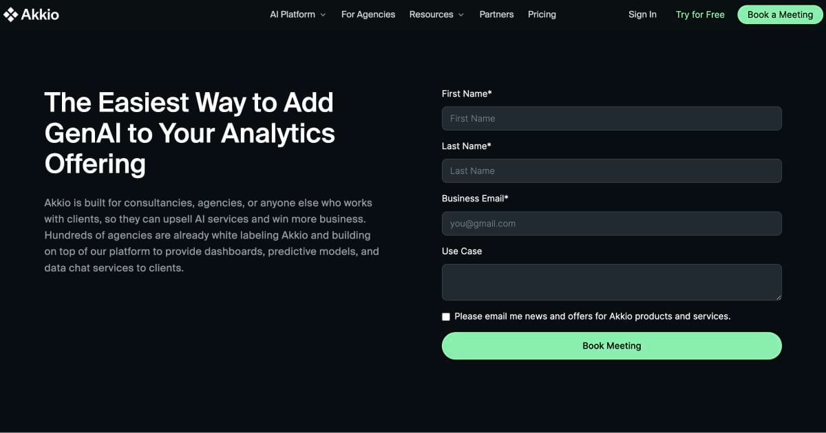 Schedule an Akkio Demo