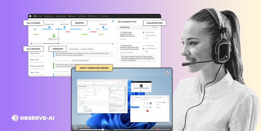 Improve Compliance and Agent Performance with Screen Recording