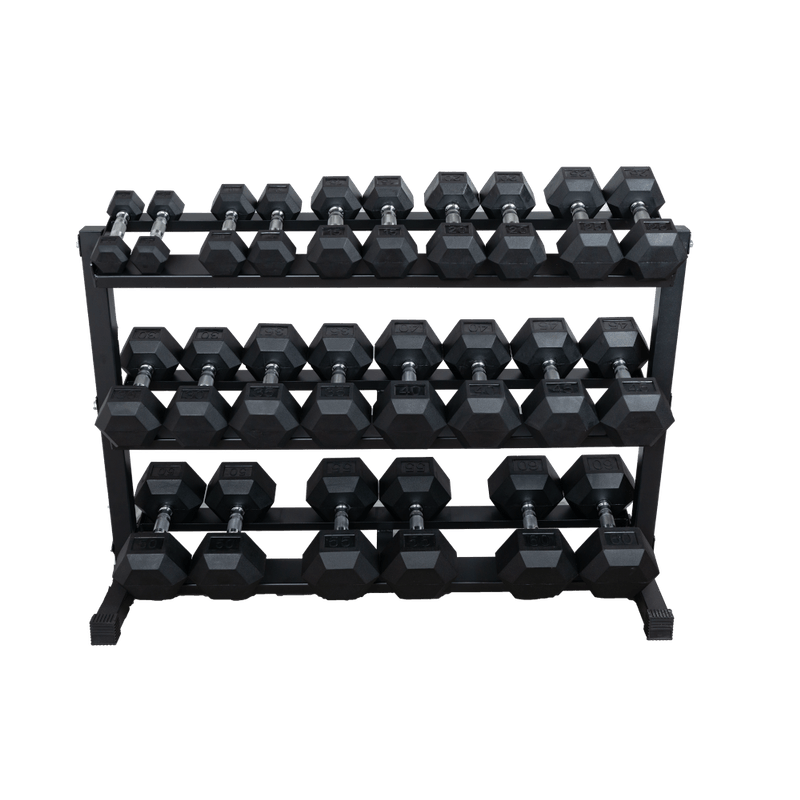 3 Tier Adjustable Tray Dumbbell/Kettlebell Rack | Fitness Products Direct
