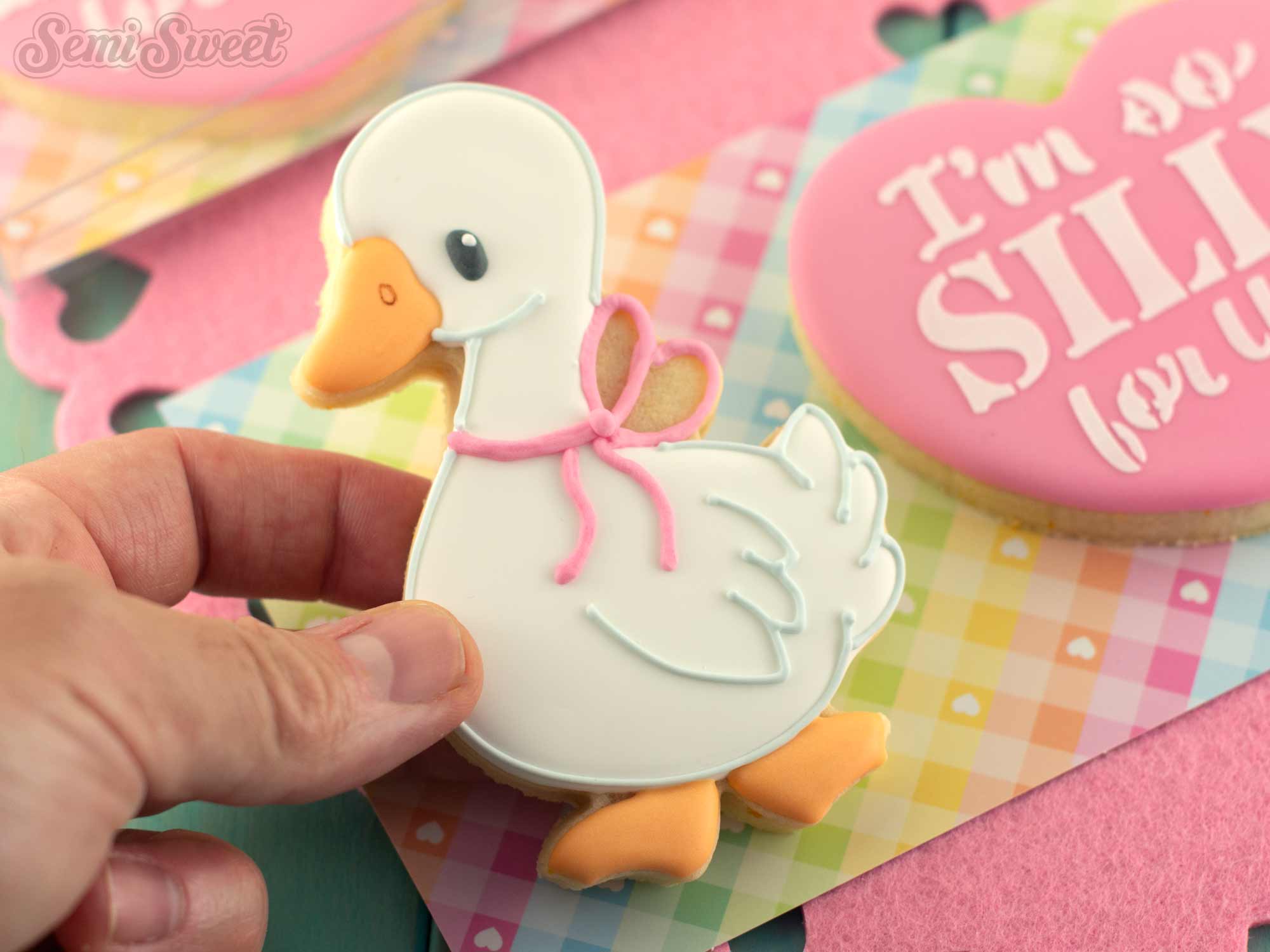 Decorate Silly Goose Cookies for Valentine's Day