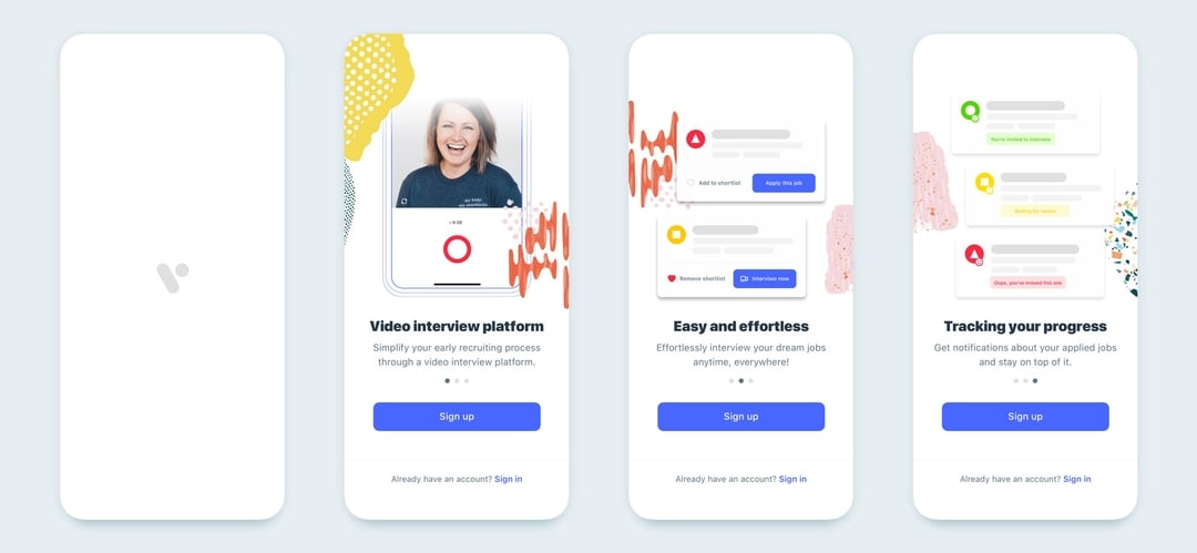 Interviwo | Video Interview Platform App Design | by Kocha