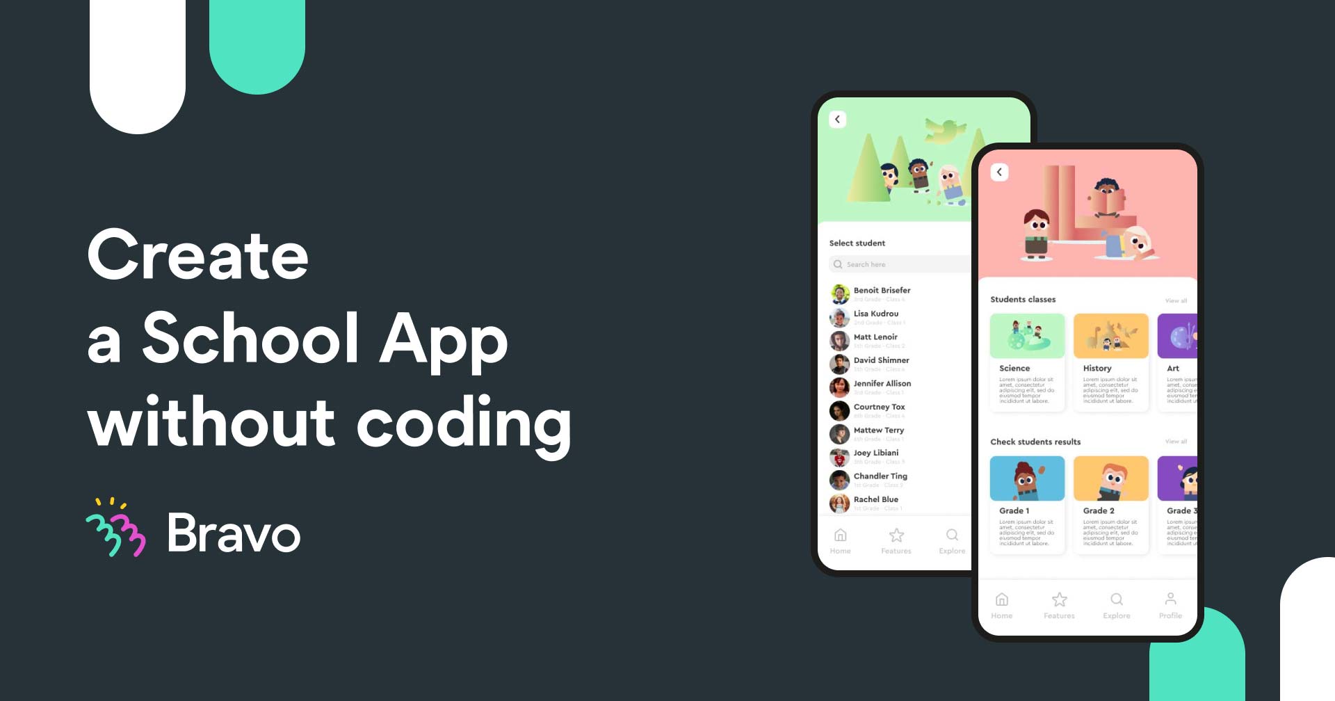 A custom School app | Bravo Studio