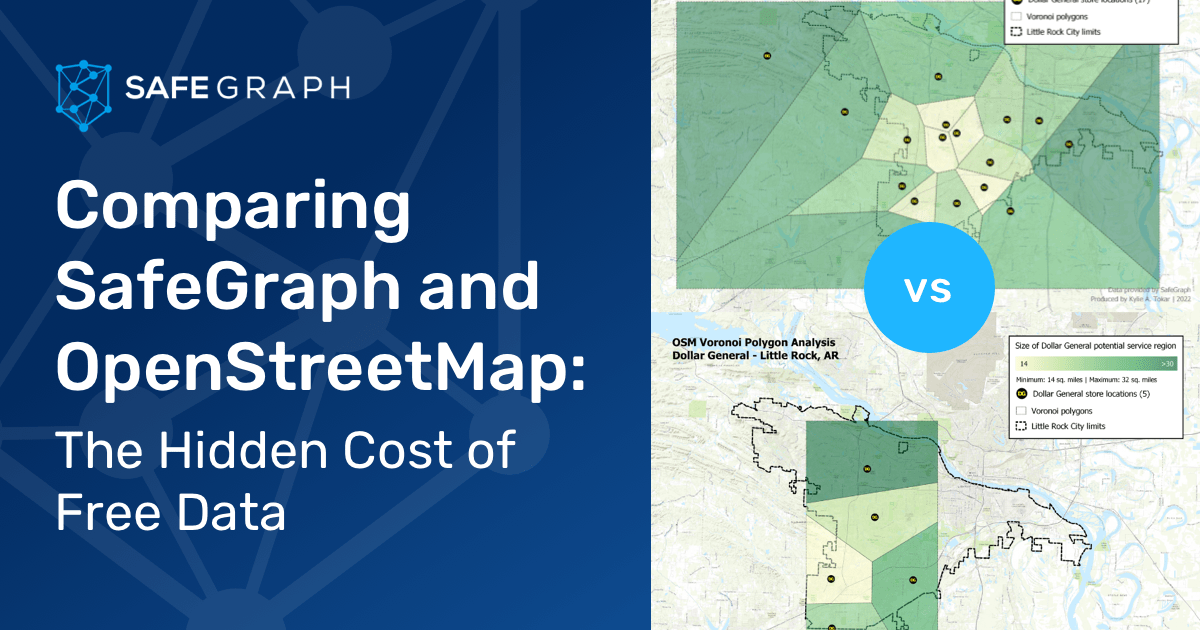Comparing SafeGraph and OpenStreetMap: The Hidden Cost of Free Data