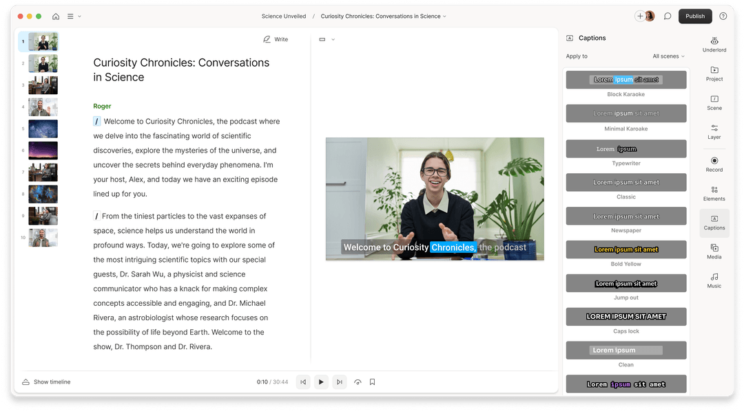 Descript: AI-Powered Podcast & Audio Editor