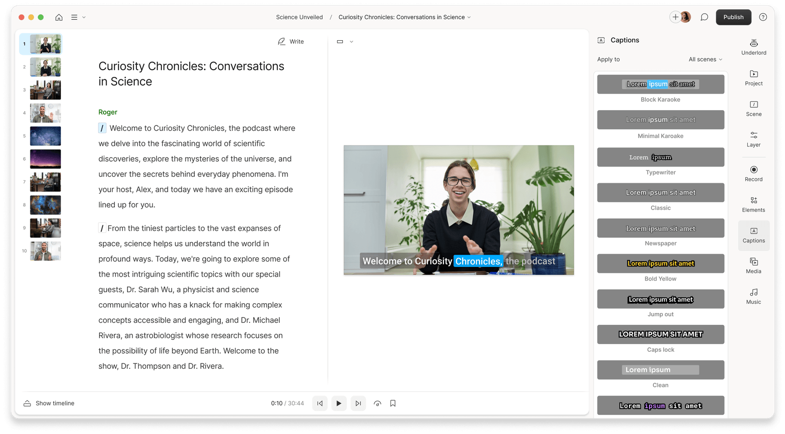 Descript: AI-Powered Podcast & Audio Editor