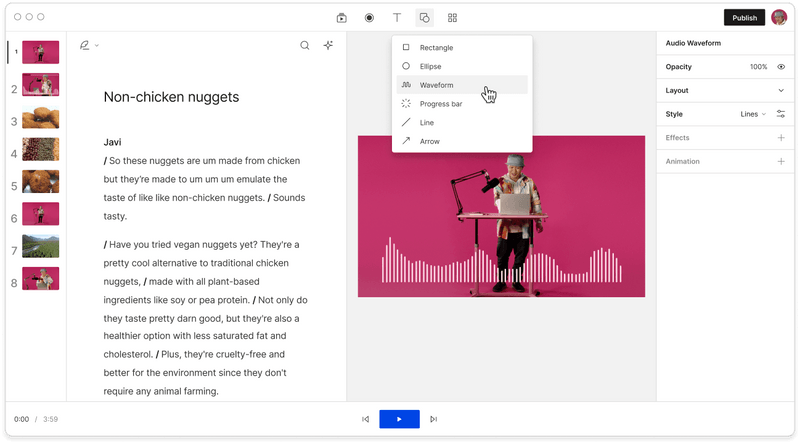 Audio Waveform Generator | Create Audiogram Videos Easily | Descript