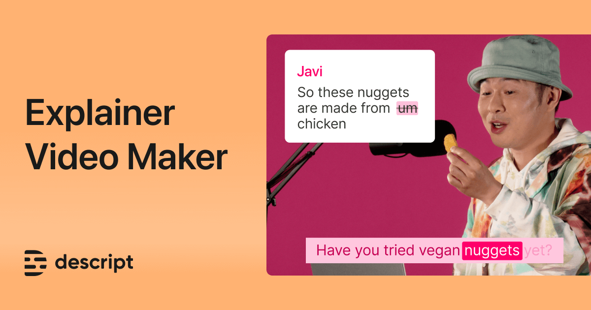 Creador de Videos Explicativos | Escribe, Graba, Edita y Publica en un Solo Lugar | Descript