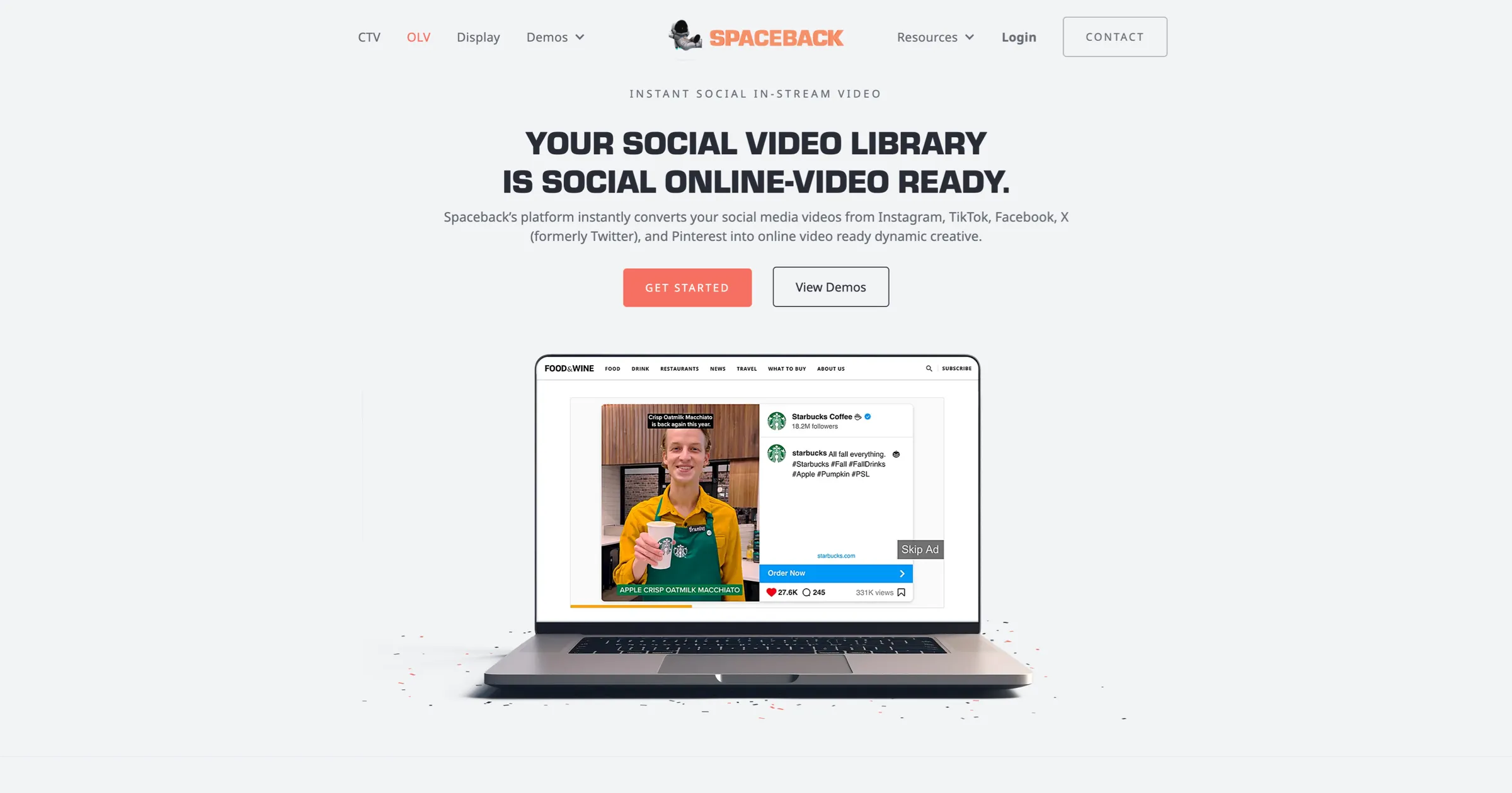 Social OLV: Convert Social Videos into Dynamic In-Stream Ads | Spaceback