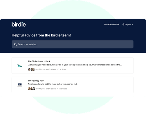 Home Care Software Support and Help I Birdie