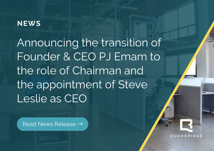 Quadbridge | Quadbridge announces the transition of Founder & CEO PJ ...