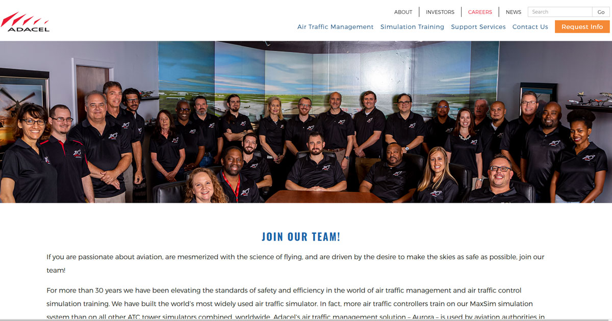 Adacel Careers in Air Traffic Management and Air Traffic Control Solutions