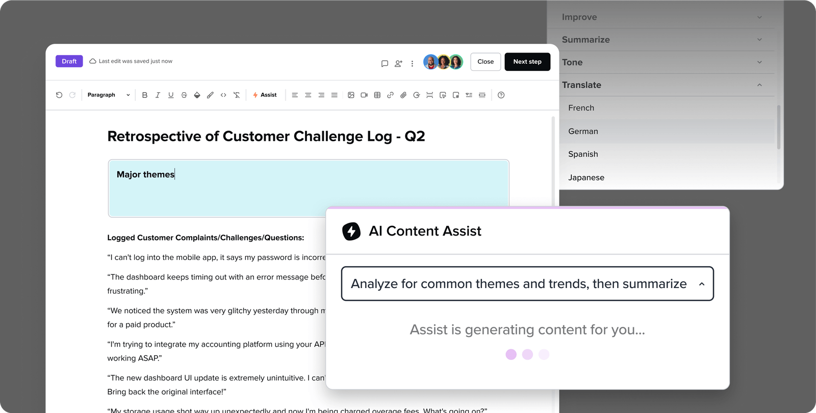 Content assist, powered by AI | Guru