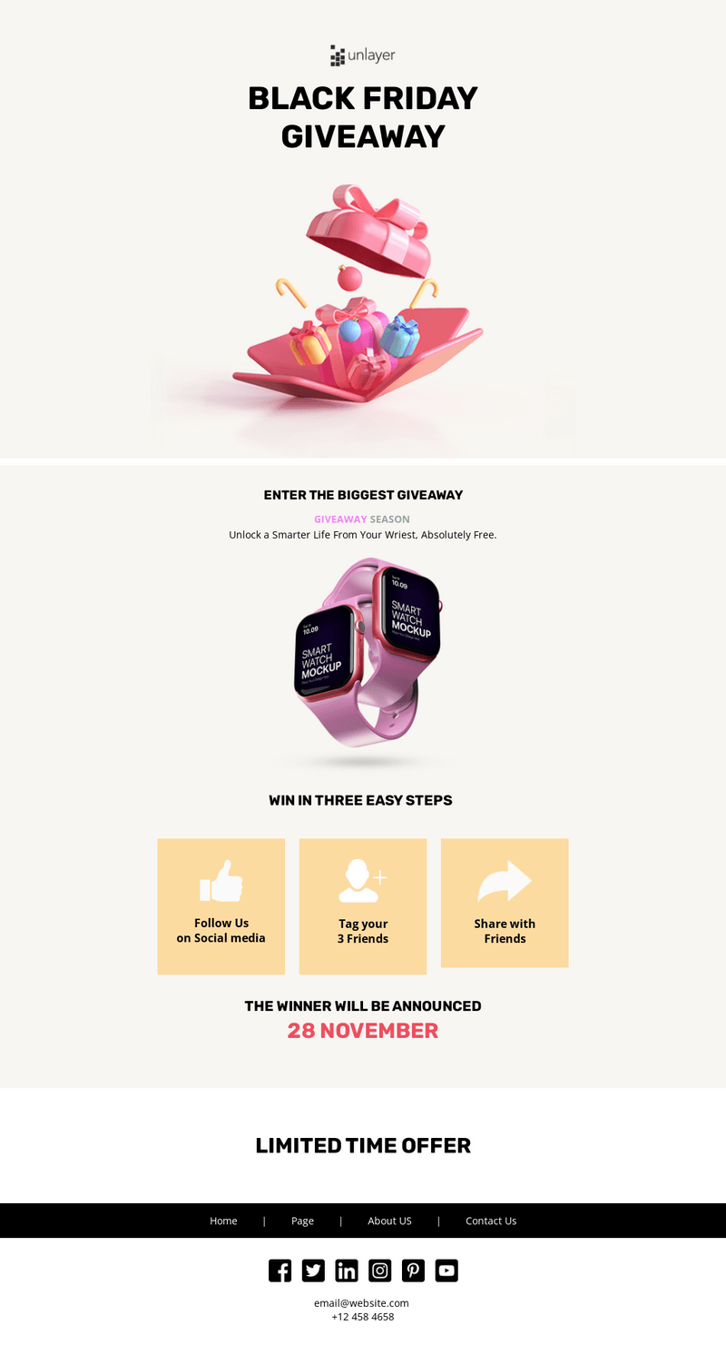 Free Gift Card Email Templates | Unlayer
