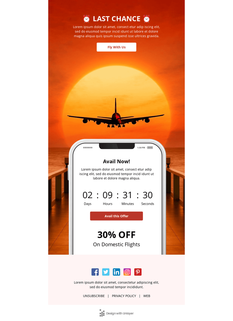 Free Email Templates for Airline | Unlayer