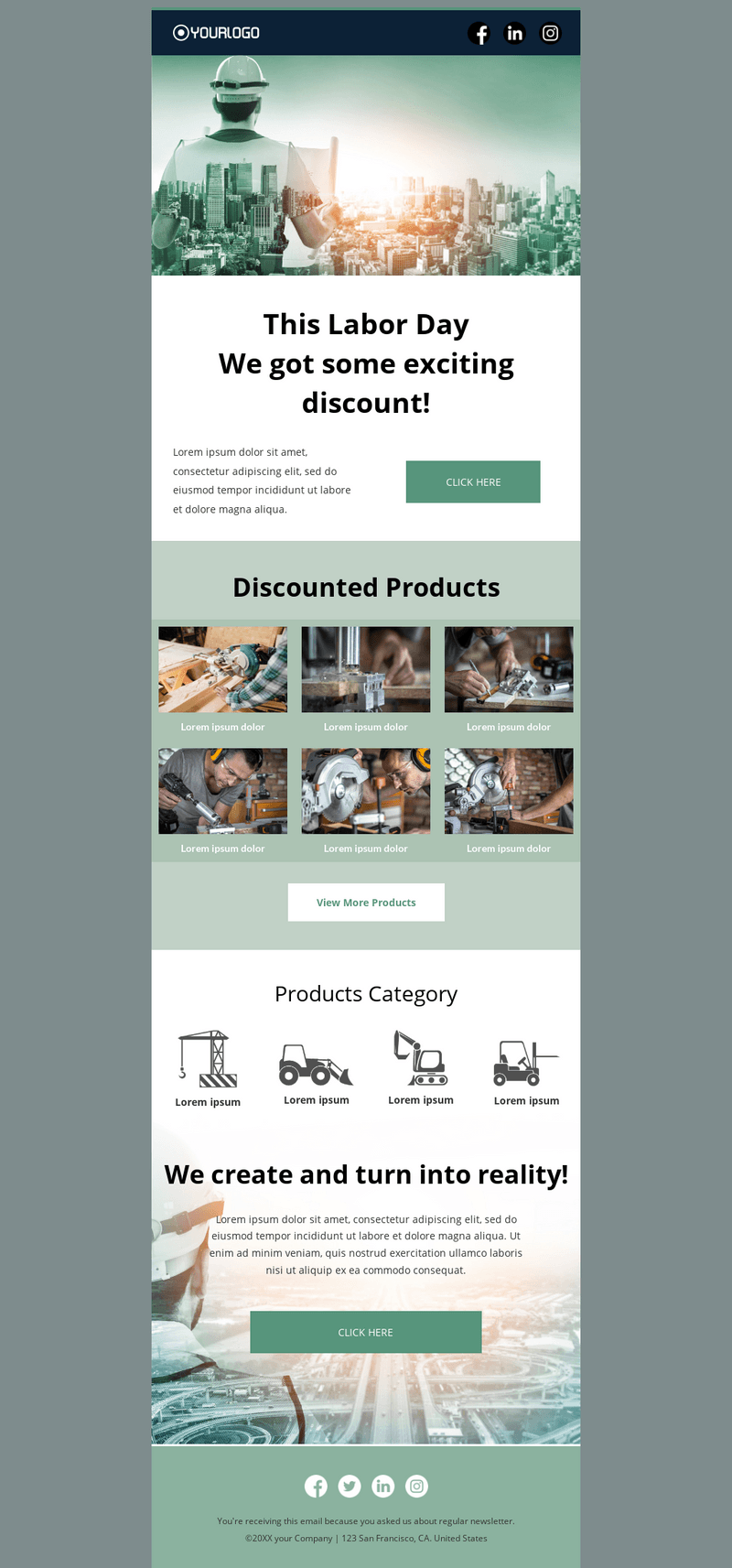 Free Email Templates for Construction | Unlayer