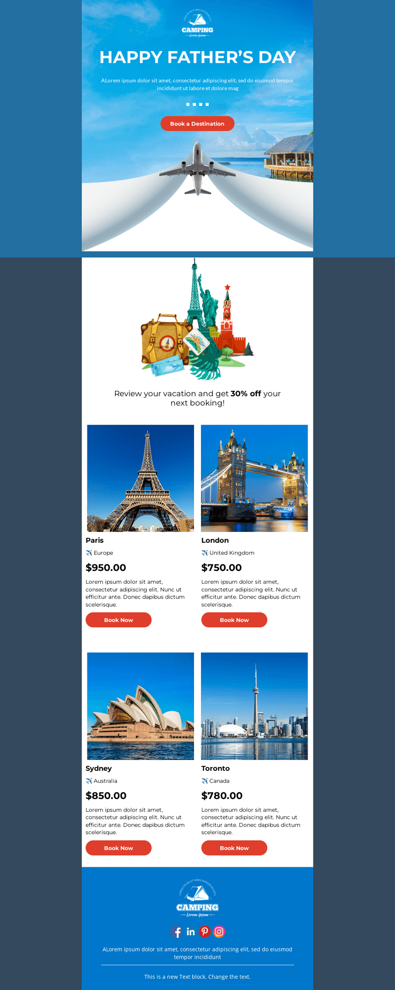 Free Email Templates for Airline | Unlayer