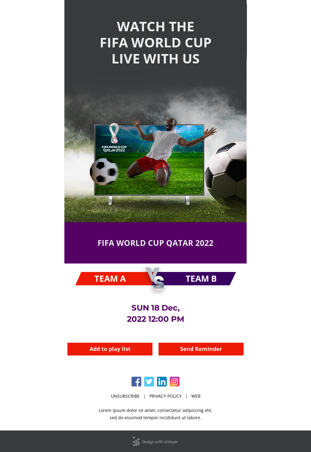 Broadcast Week Email Template | Unlayer