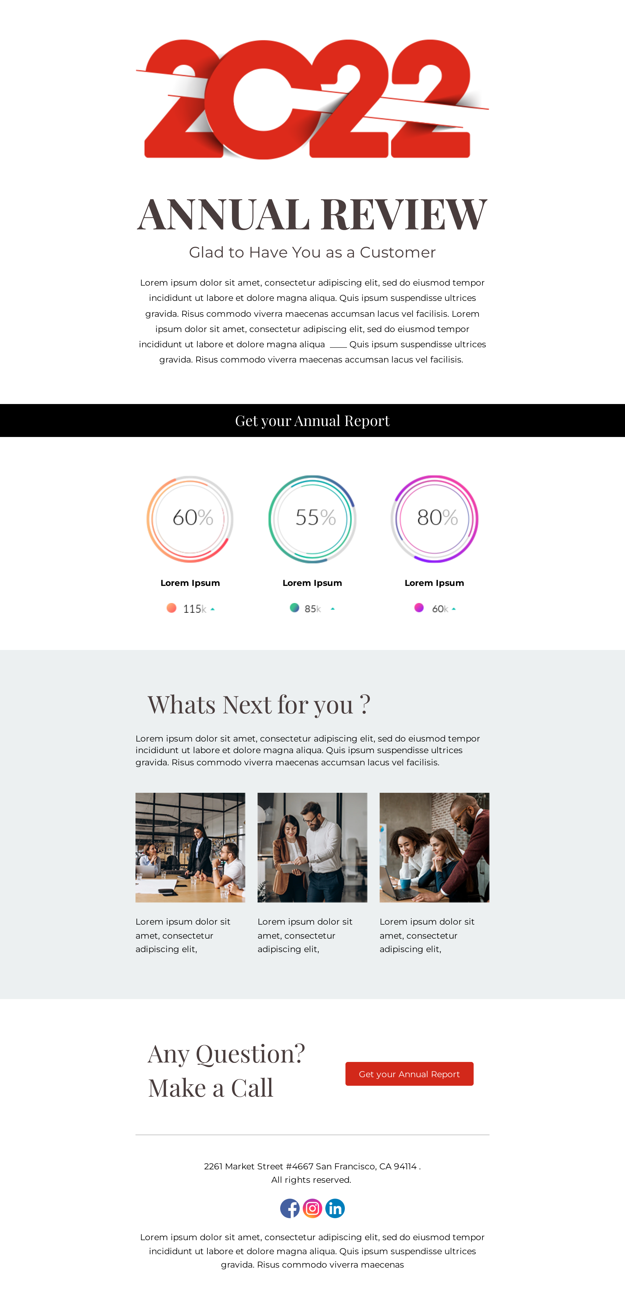 Year In Review Email Email Template Unlayer