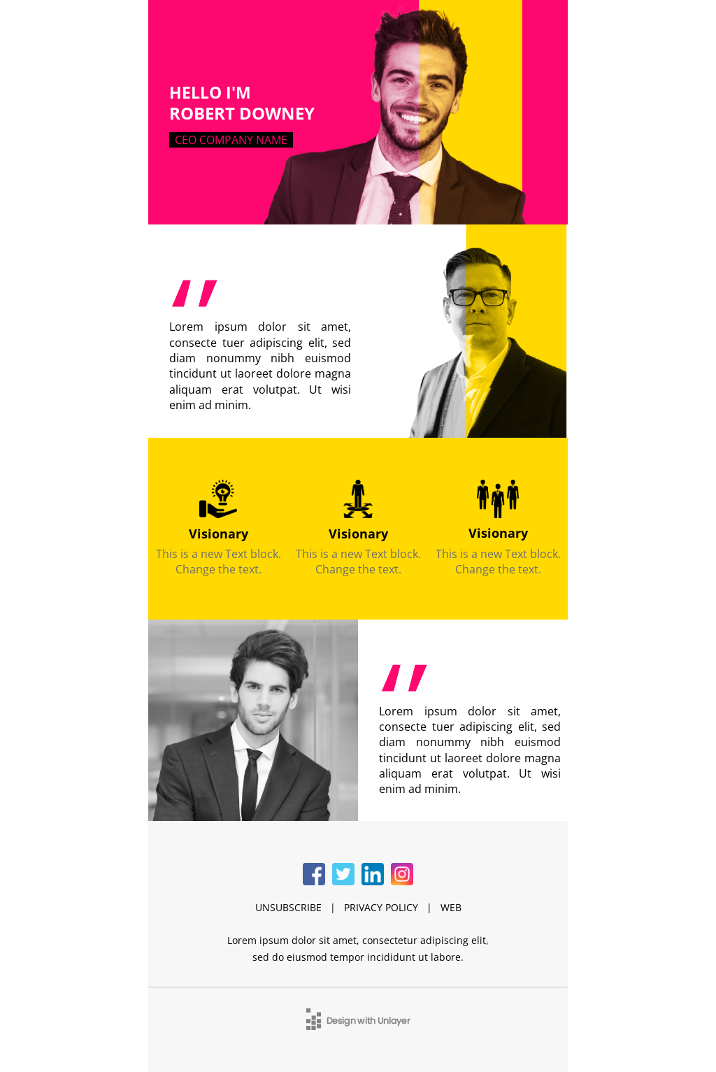 Thought Leadership Email Template Unlayer