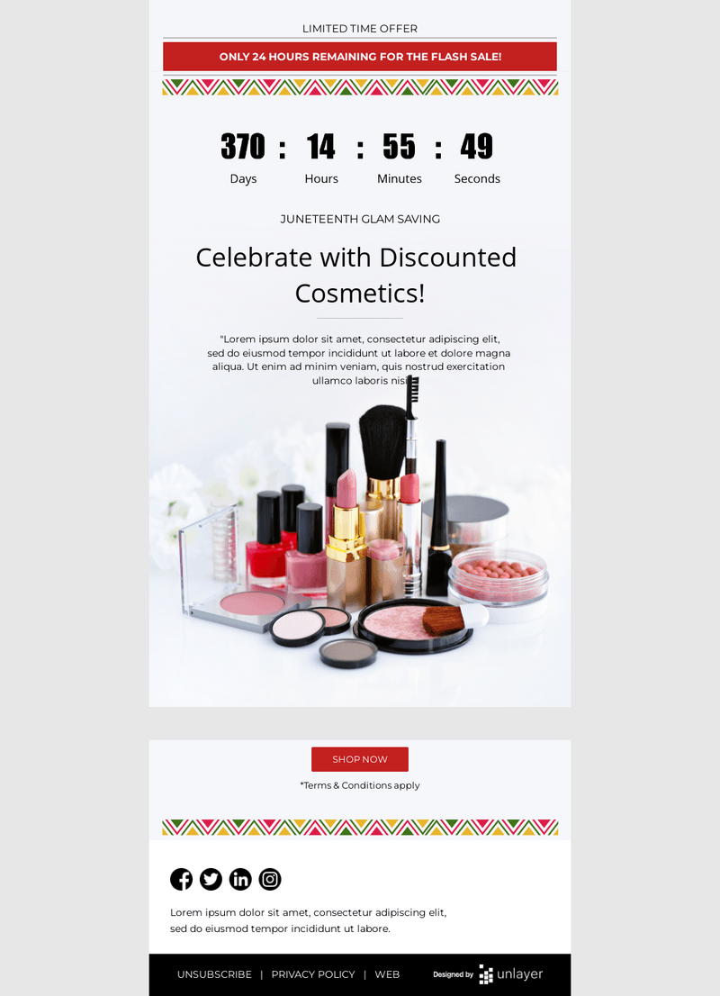 Free Email Templates for Beauty & Personal Care | Unlayer