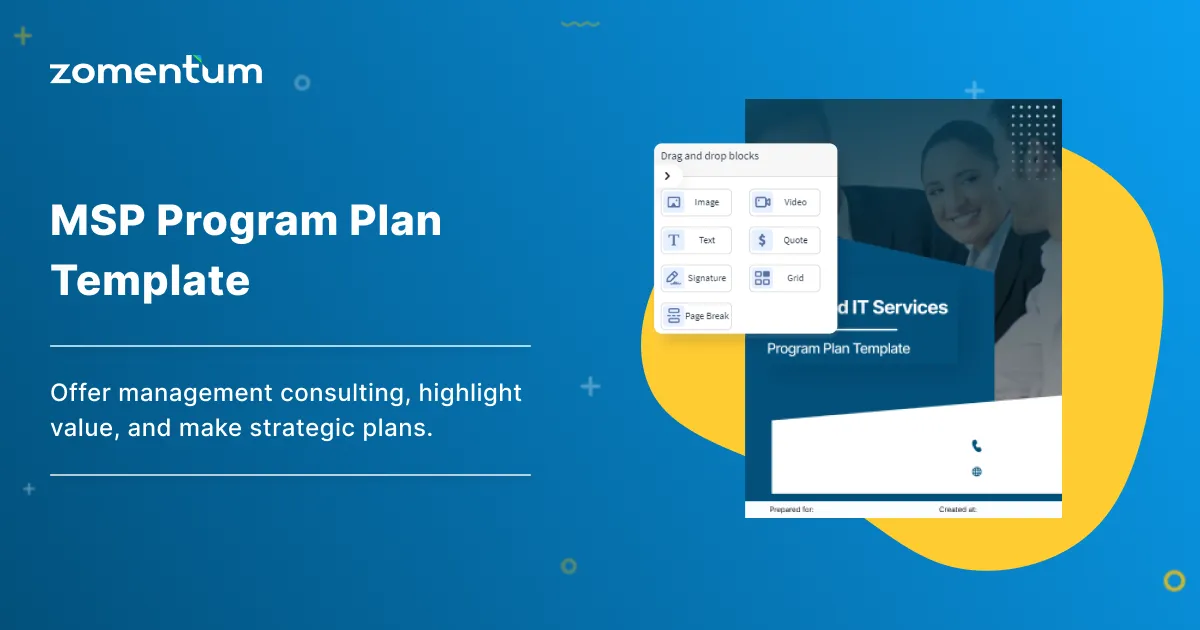 Strategize Your MSP Program with our Proposal Template | Zomentum