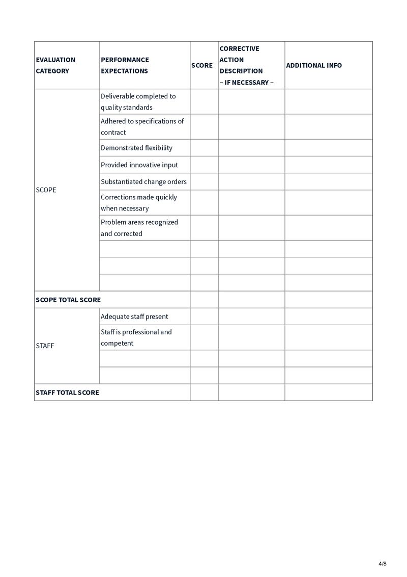 Vendor Evaluation Template (With Free Sample)