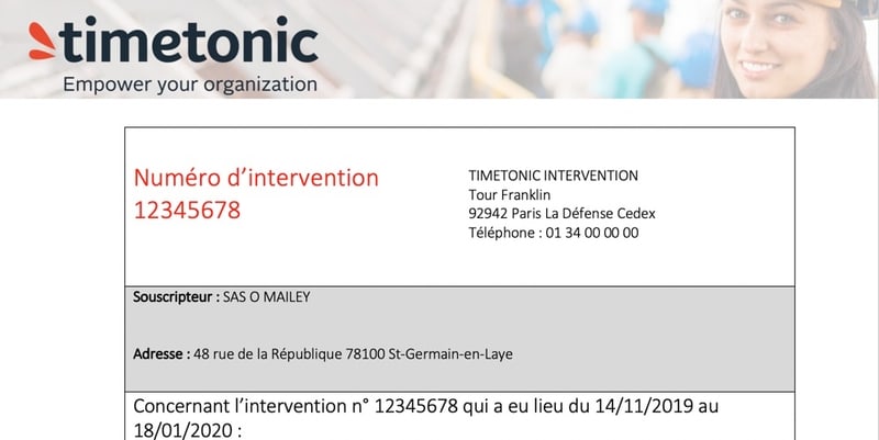 TimeTonic | Intervention Management