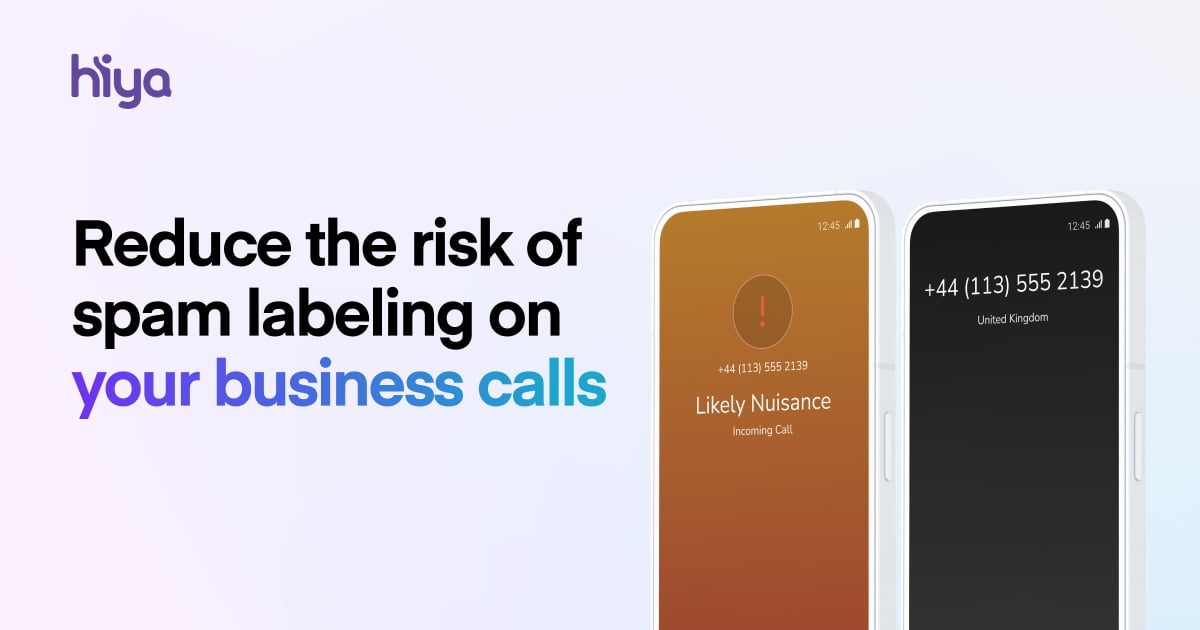 Register your business numbers for free with Hiya.