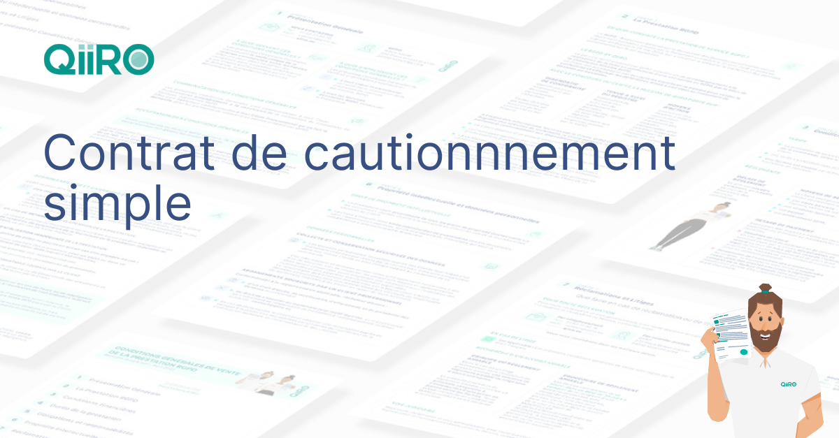 Contrat de cautionnnement simple : modèle gratuit à télécharger