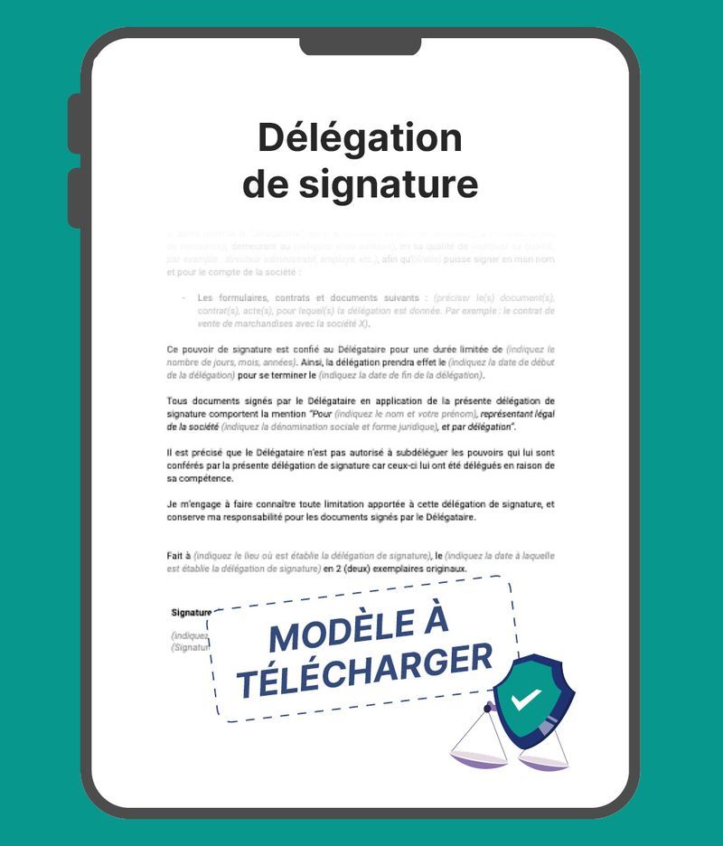 Délégation de signature : modèle gratuit à télécharger (2024)