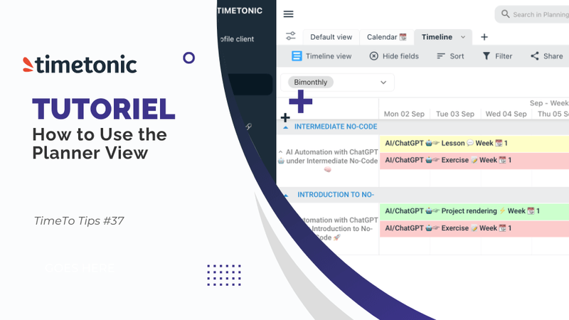 TimeTonic - Le guide de démarrage rapide dans TimeTonic
