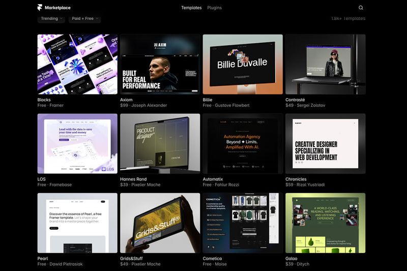 Free Templates to Build Design Portfolio on Framer