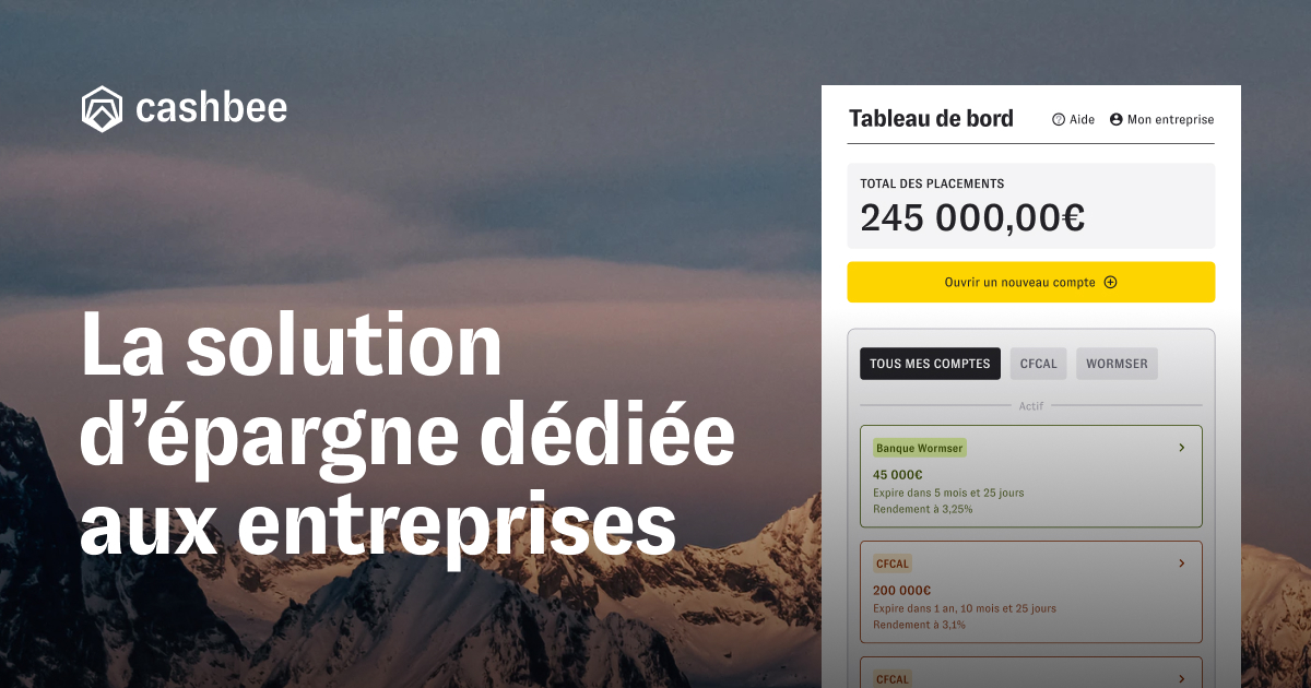 Compte à terme pour entreprise - Cashbee pro
