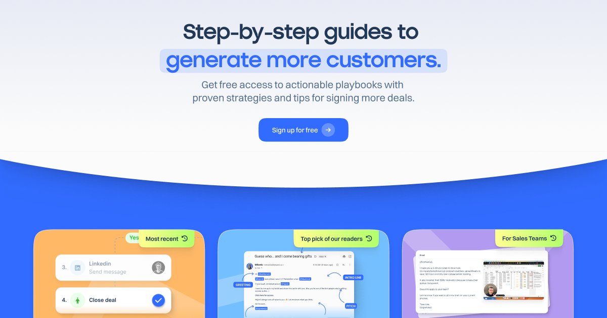 Grow your business with the most actionable playbooks