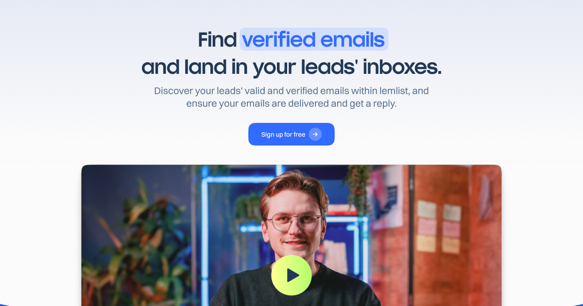 Find & Verify Valid Emails with lemlist
