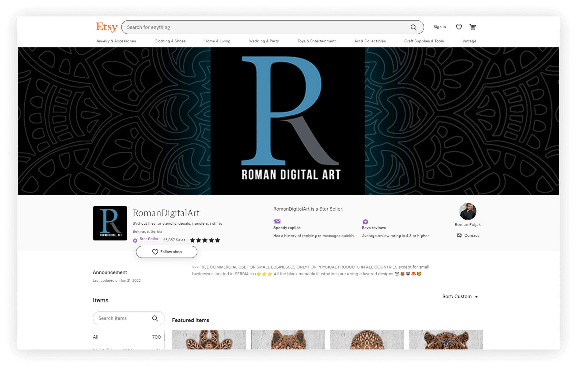 Etsy Seller Interview with Roman of Roman Digital Art