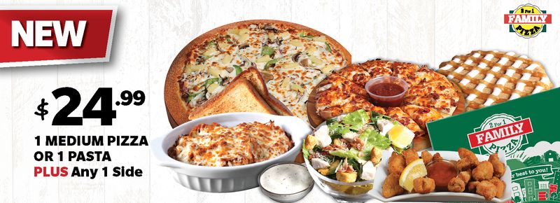 Family Pizza, Always 2 For 1