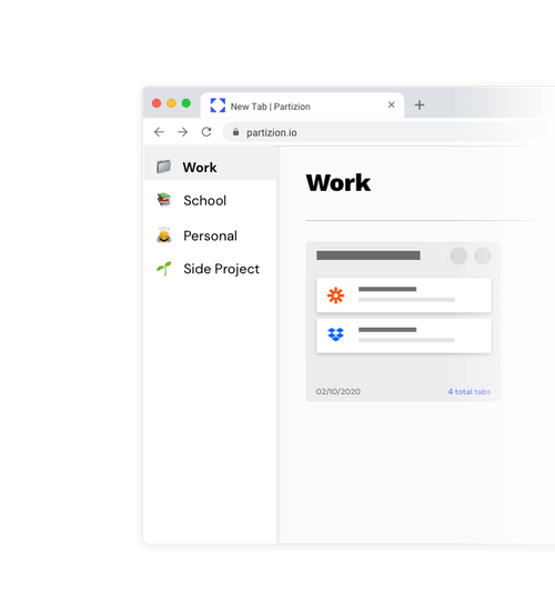 Partizion | Tab and Session Manager Extension for Chrome