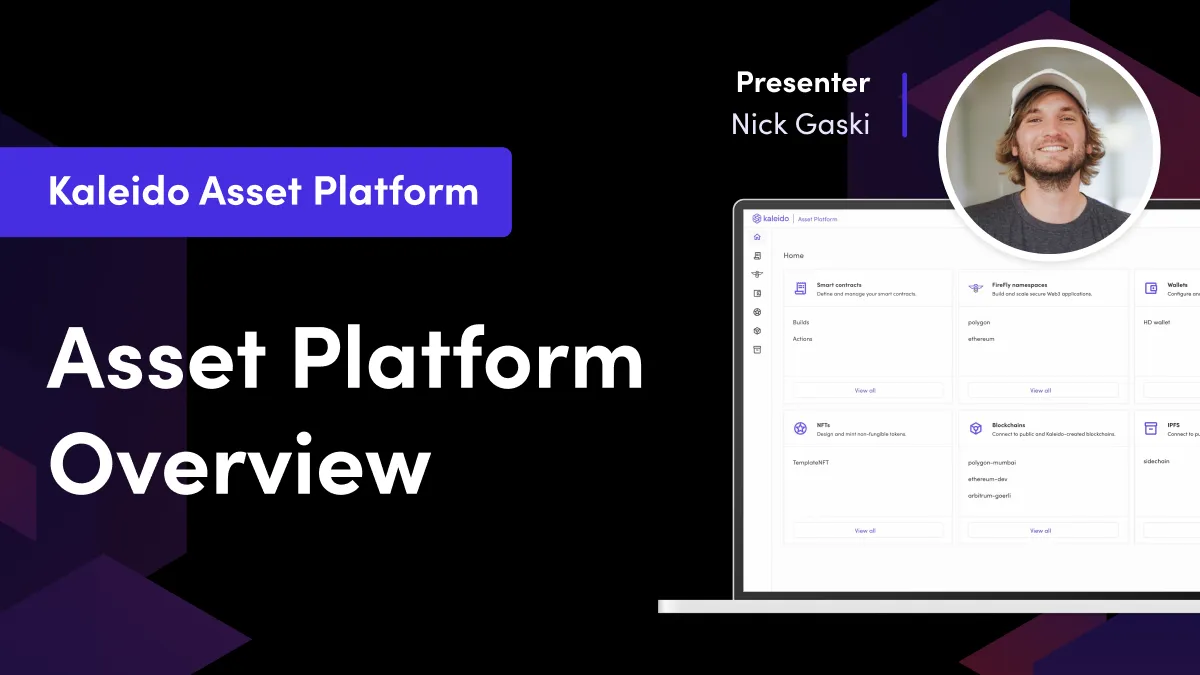 Kaleido Asset Platform In-Depth: Platform Overview Kaleido Asset Platform In-Depth: Platform Overview