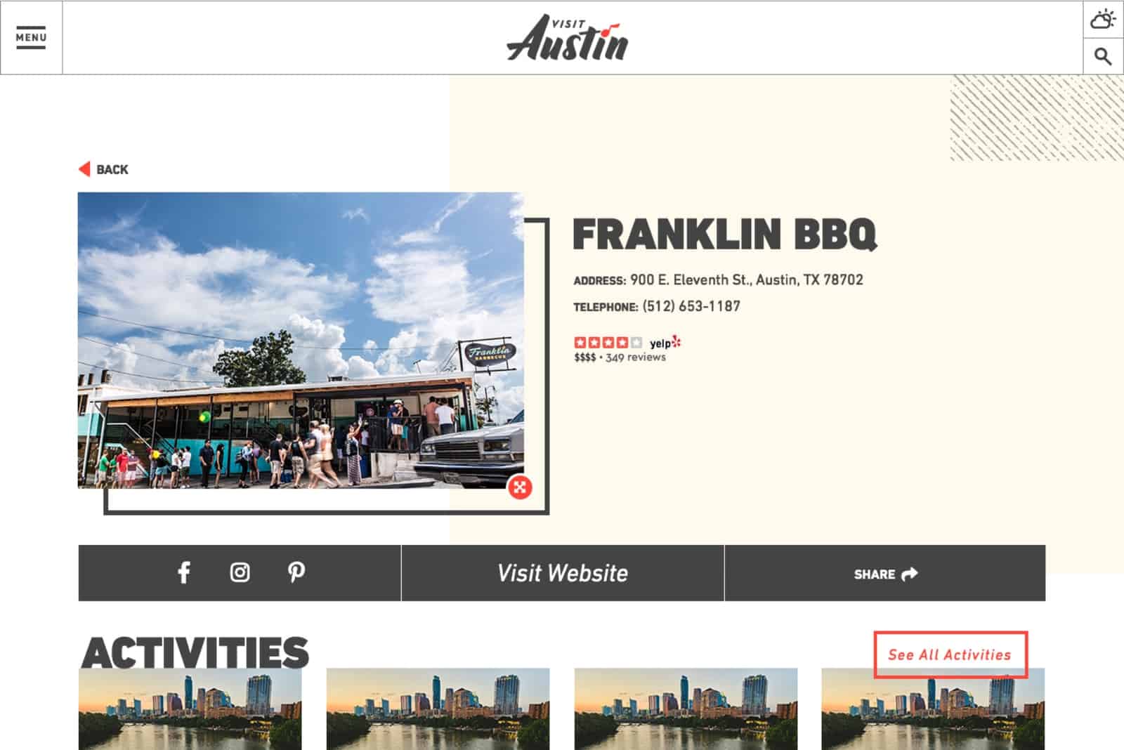Visit Austin Web Design