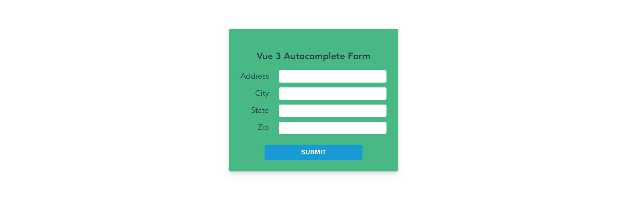 Address Form Autocomplete with Vue 3 and Lob