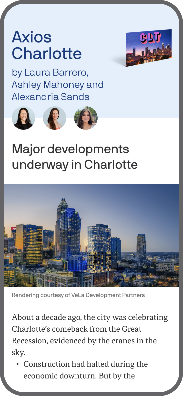 Sign up for Axios Charlotte